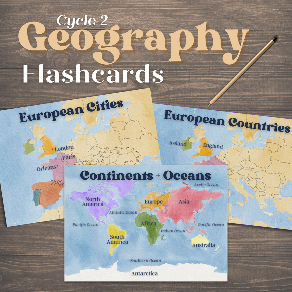 Full Cycle 2 Memory Work Flashcard Bundle | 24 Weeks | Homeschool Prin ...